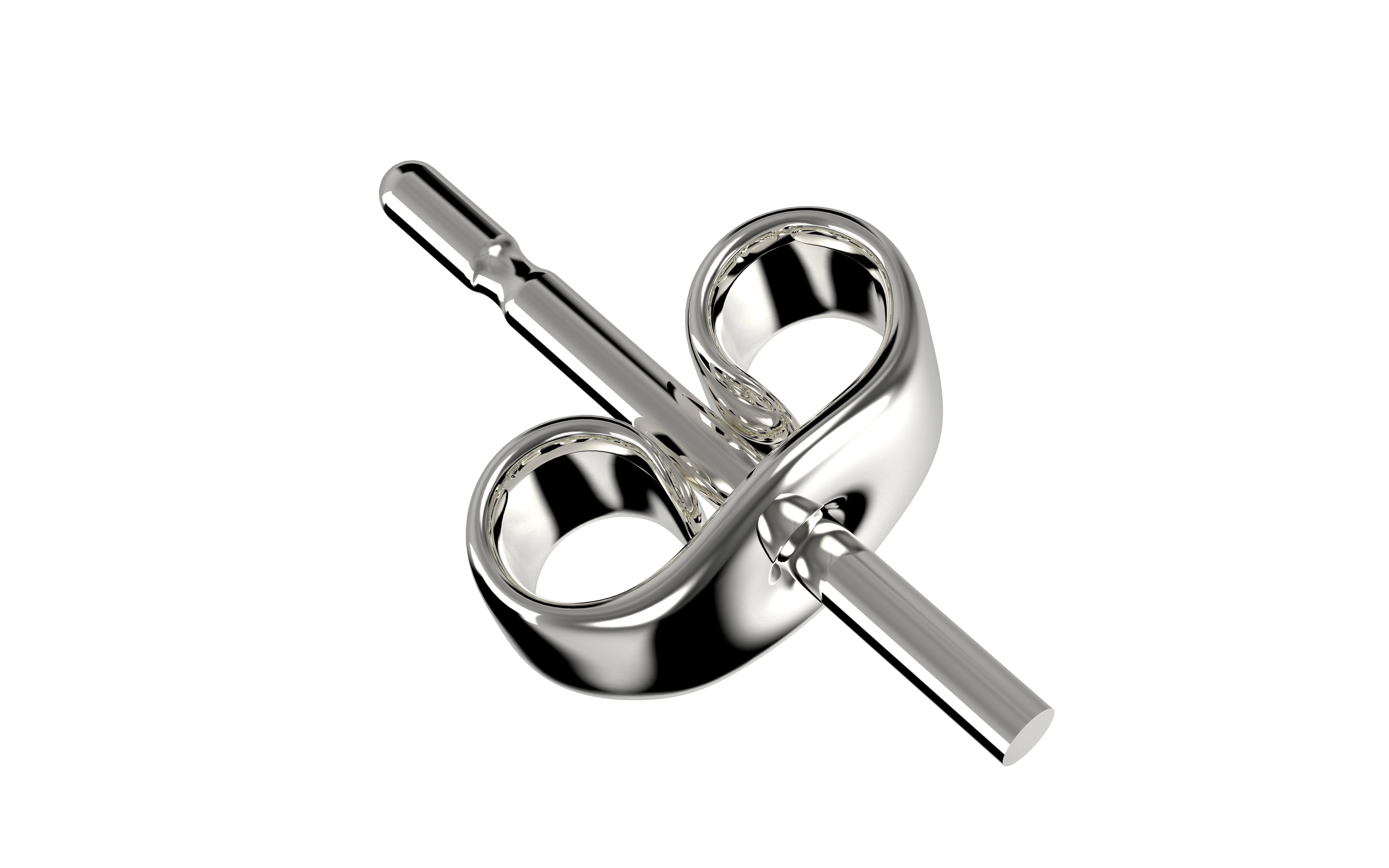 Earring pin and butterfly backs 3D model | CGTrader