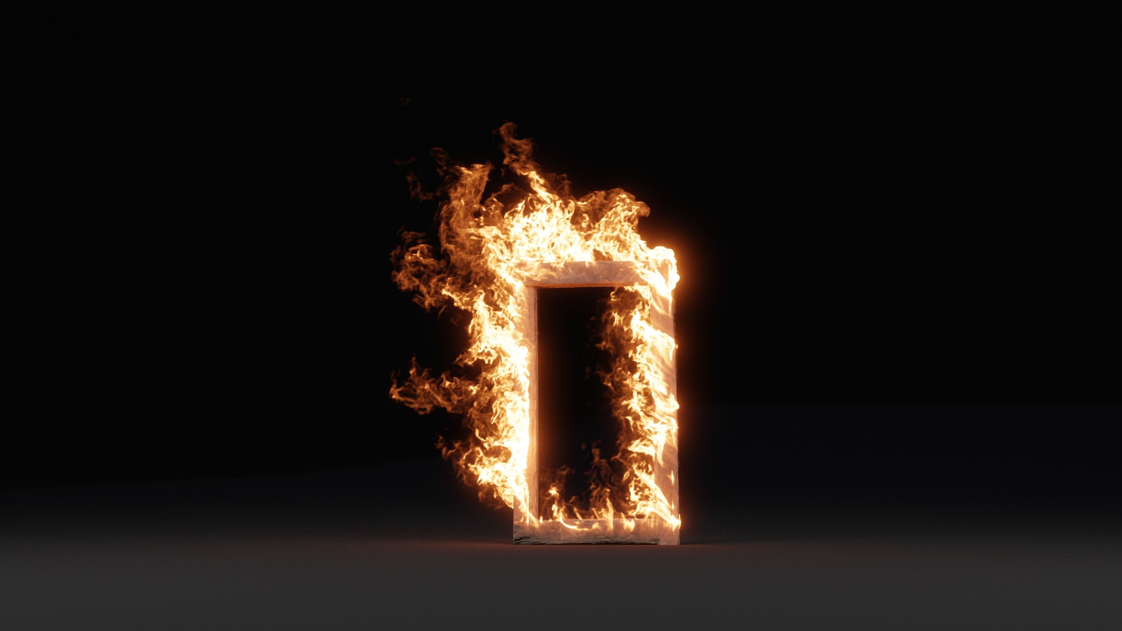 3D Fire Collection door on 3D model animated | CGTrader