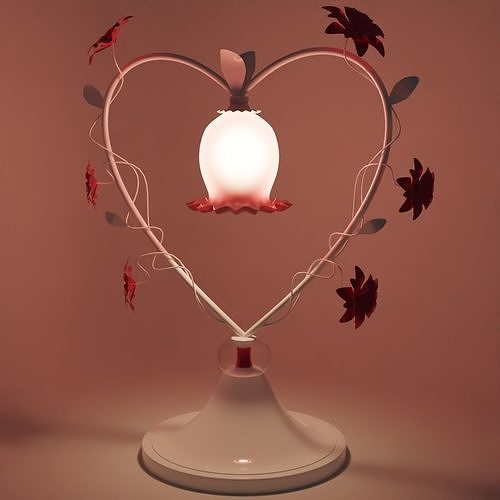 cute lamp with flowers 3D model | CGTrader