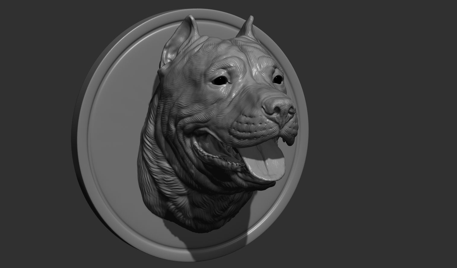 Pitbull terrier head 3D model 3D printable | CGTrader