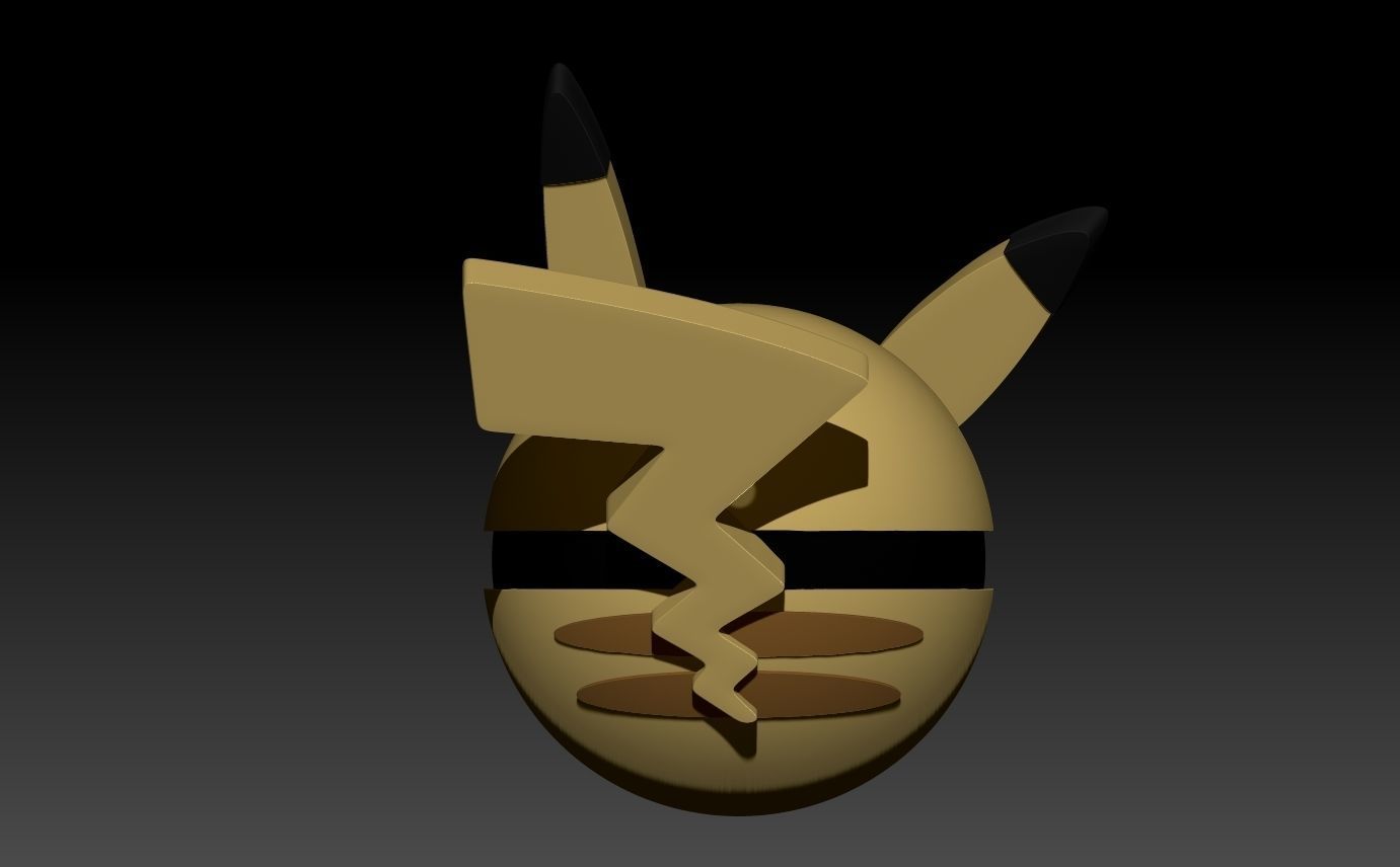 Pikachu pokeball 3D model 3D printable | CGTrader