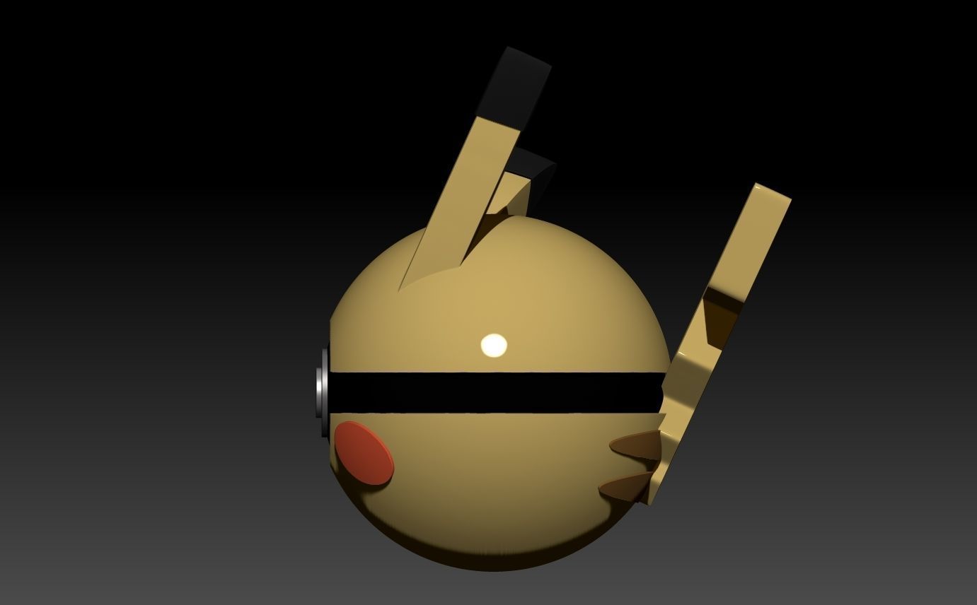 Pikachu pokeball 3D model 3D printable | CGTrader