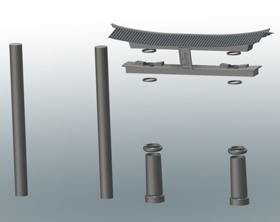 Torii Japan portal Samurai 3D model 3D printable | CGTrader