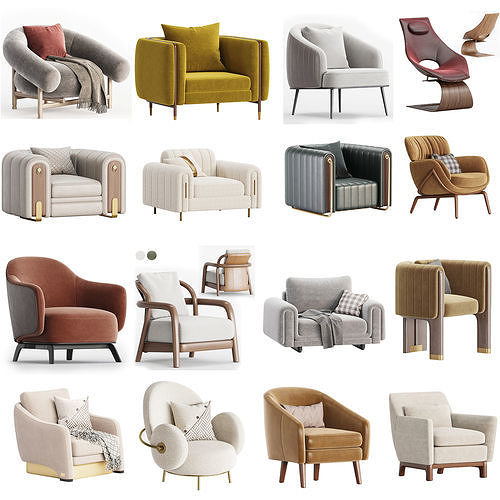 A set of Armchairs 3D model | CGTrader