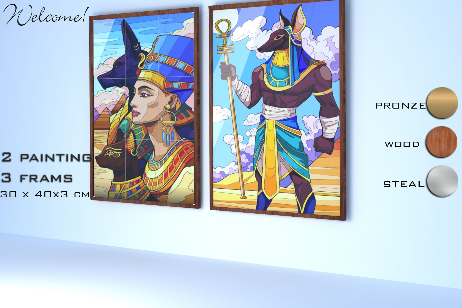 pharon wall poster 3D model | CGTrader