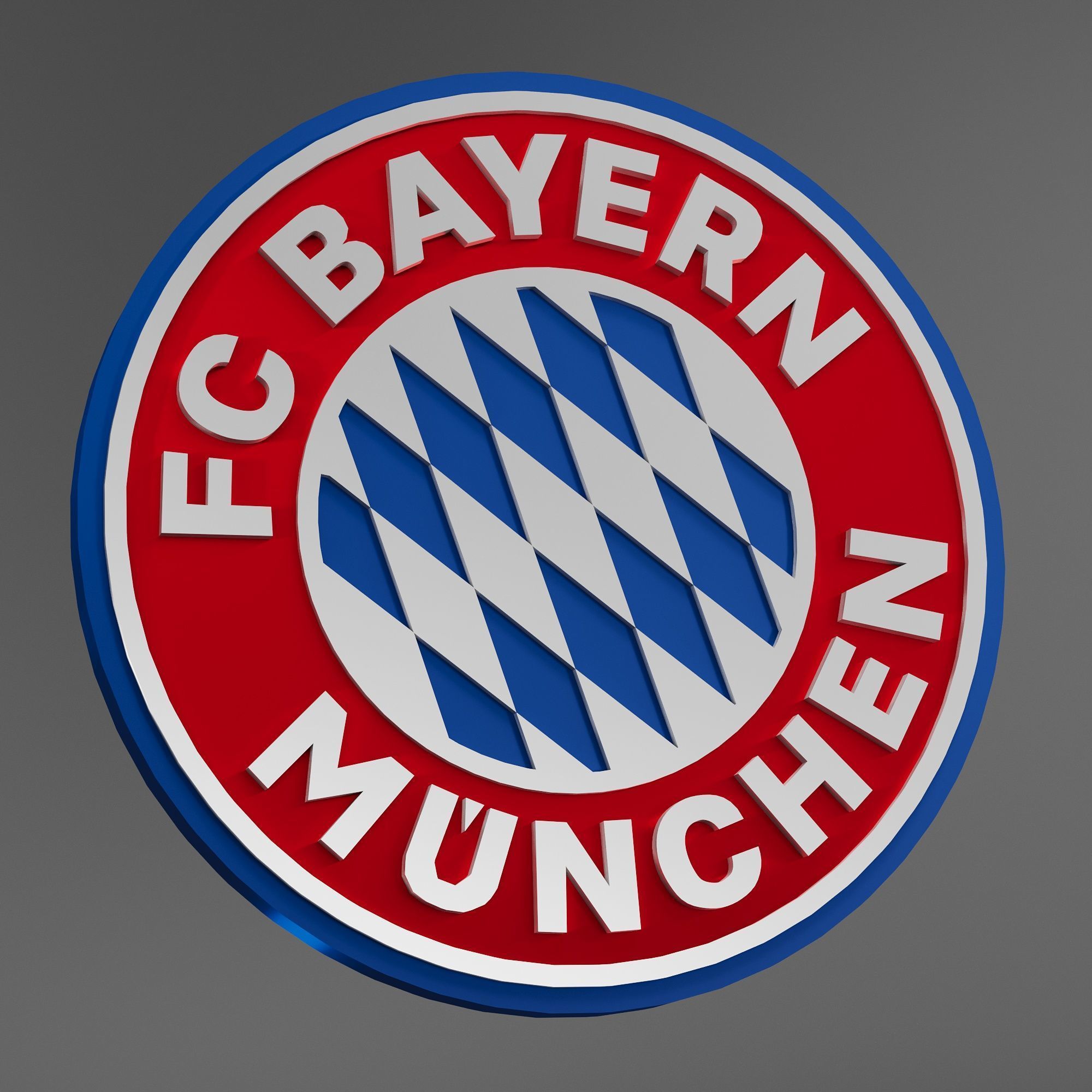 FC Bayern Munchen logo 3D model 3D printable | CGTrader