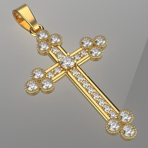 Diamond cross 3D model 3D printable | CGTrader