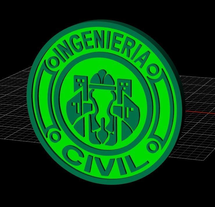 GIVE ME A LIKE Civil Engineering Medal or Coin Medalla ing free 3D ...