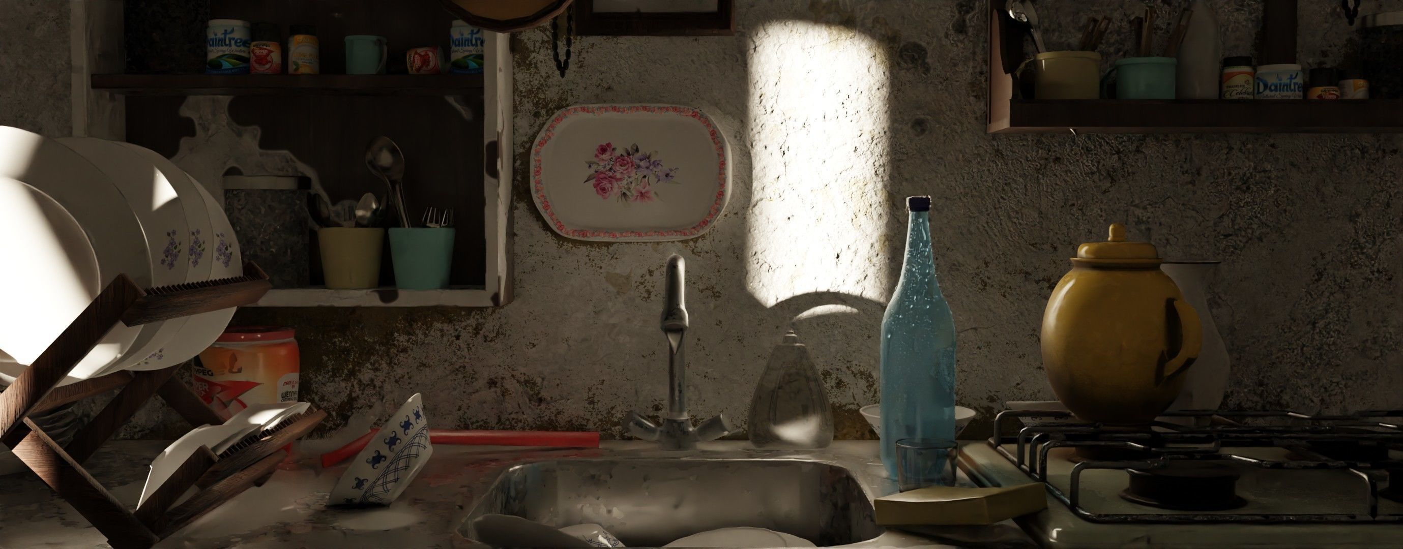 3D model Vintage old Kitchen model with blender file available VR / AR ...