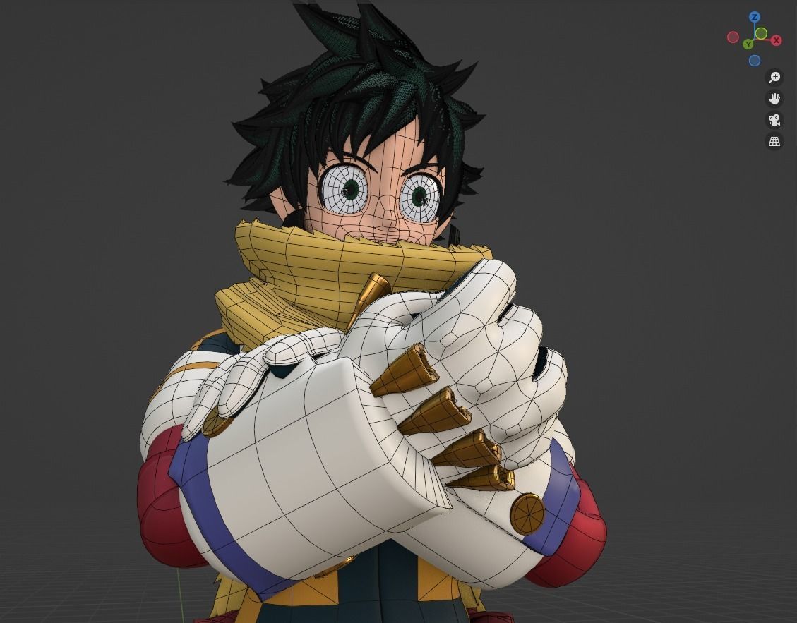 Deku Zeta Suit - My Hero Academia 3D model rigged | CGTrader