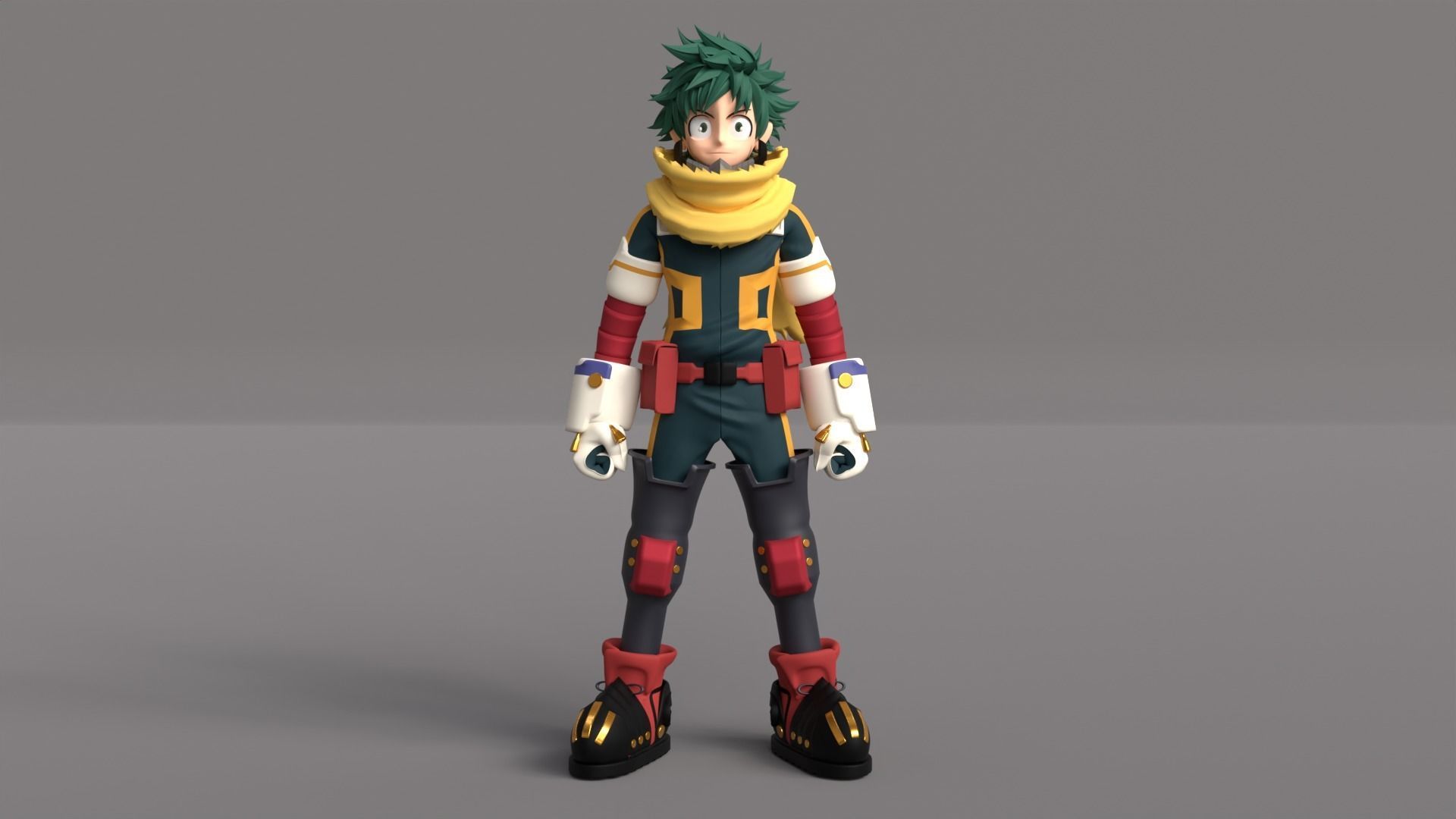 Deku Zeta Suit My Hero Academia 3d Model Rigged Cgtrader