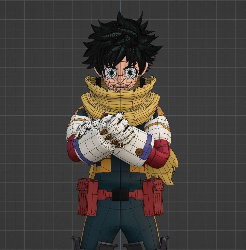 Deku Zeta Suit - My Hero Academia 3D model rigged | CGTrader