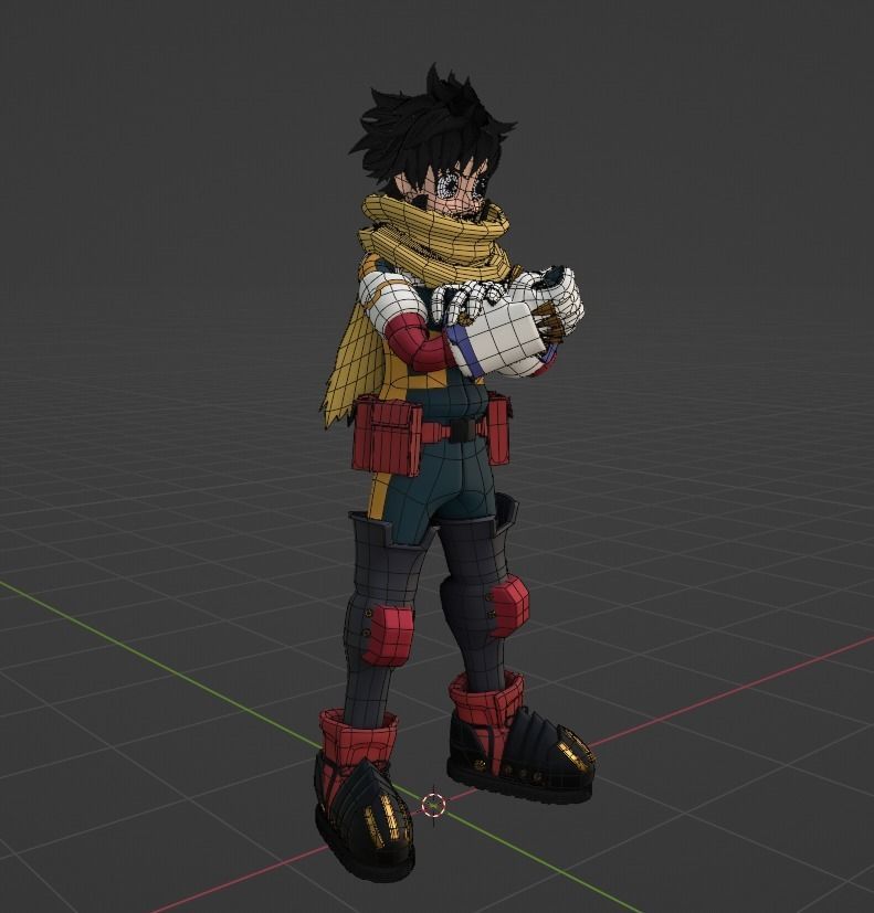 Deku Zeta Suit - My Hero Academia 3D model rigged | CGTrader