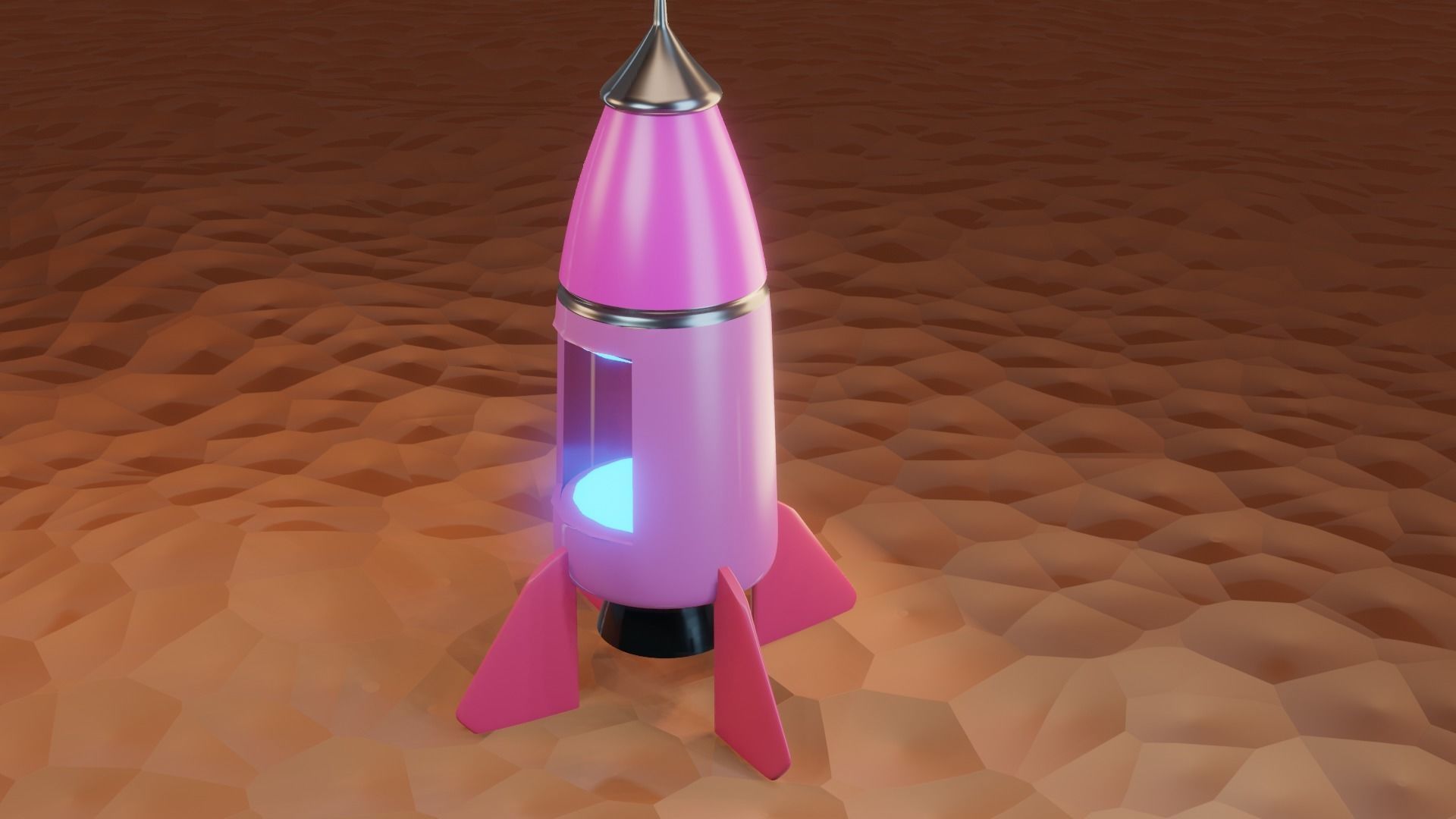 3D model Low Polly 3D Rocket VR / AR / low-poly | CGTrader