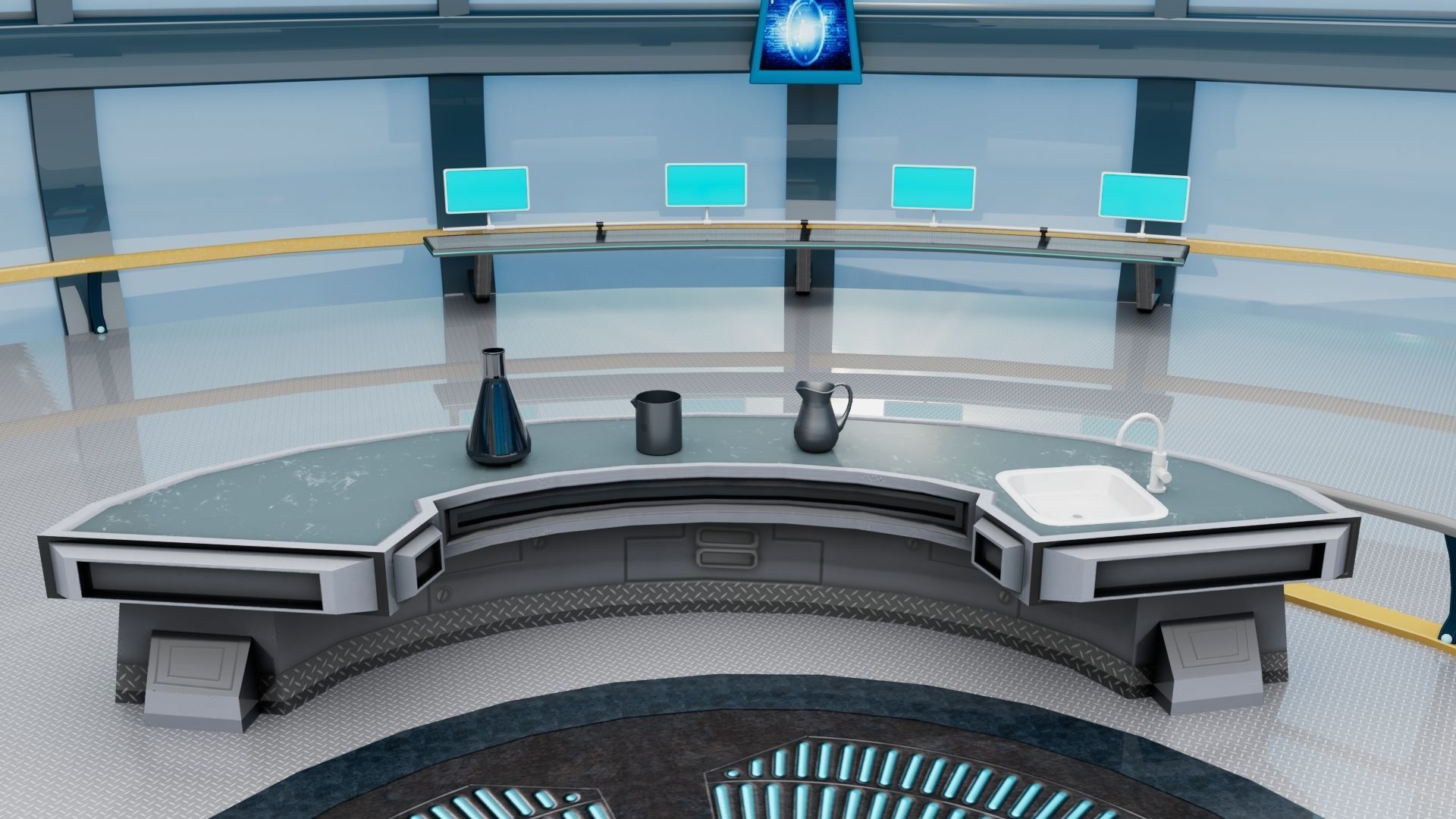 3D model sci-fi liquid lab VR / AR / low-poly | CGTrader