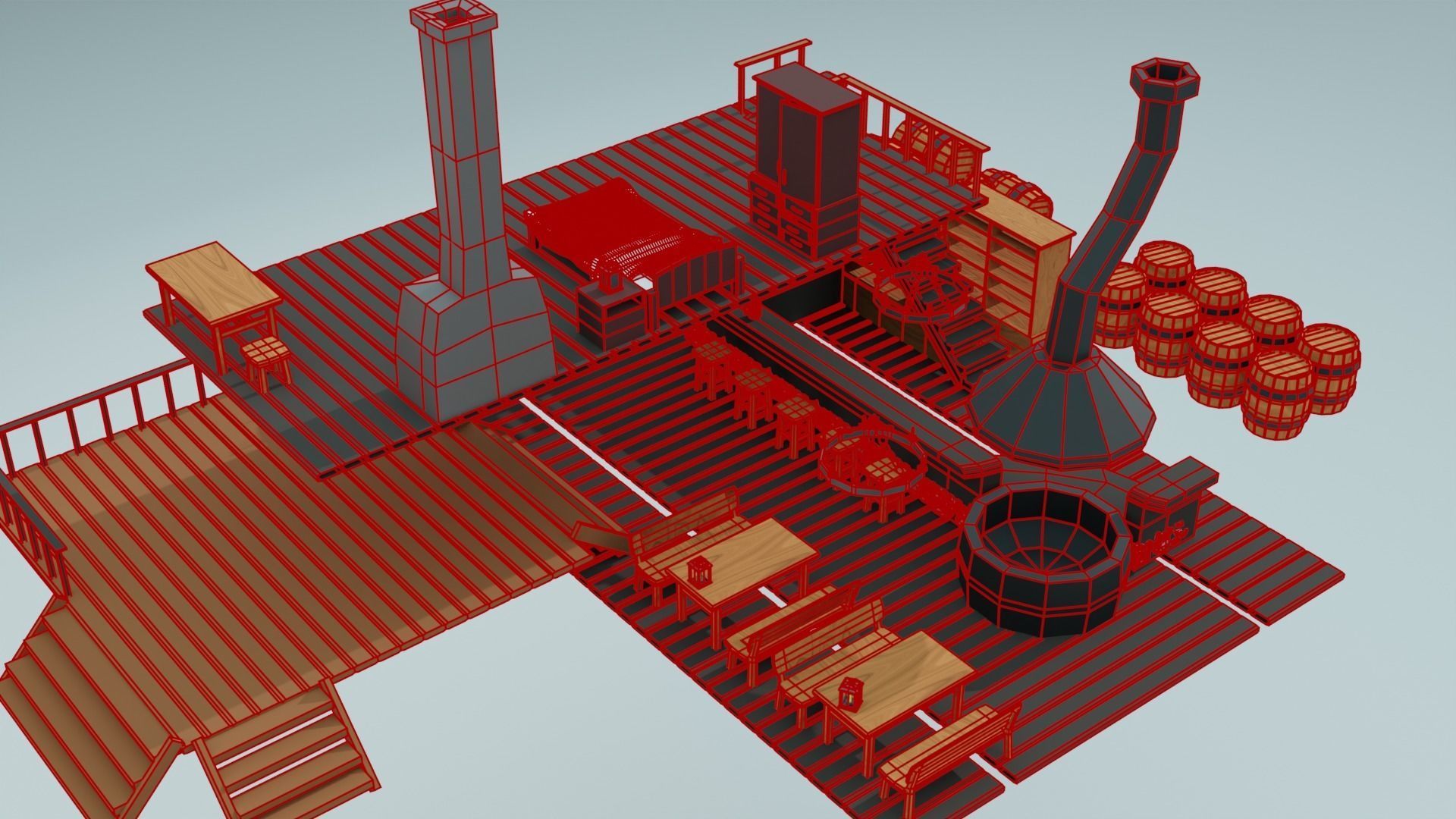 3D model Tavern 3D model VR / AR / low-poly | CGTrader