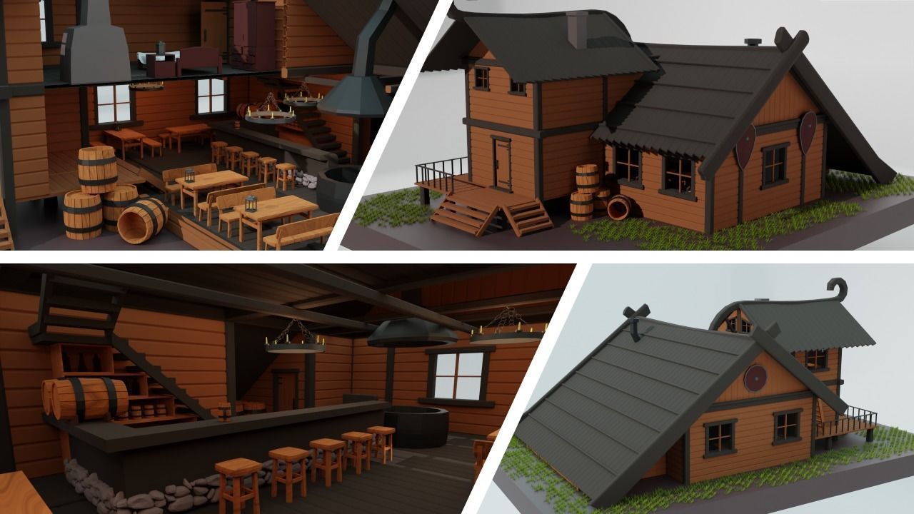 3D model Tavern 3D model VR / AR / low-poly | CGTrader