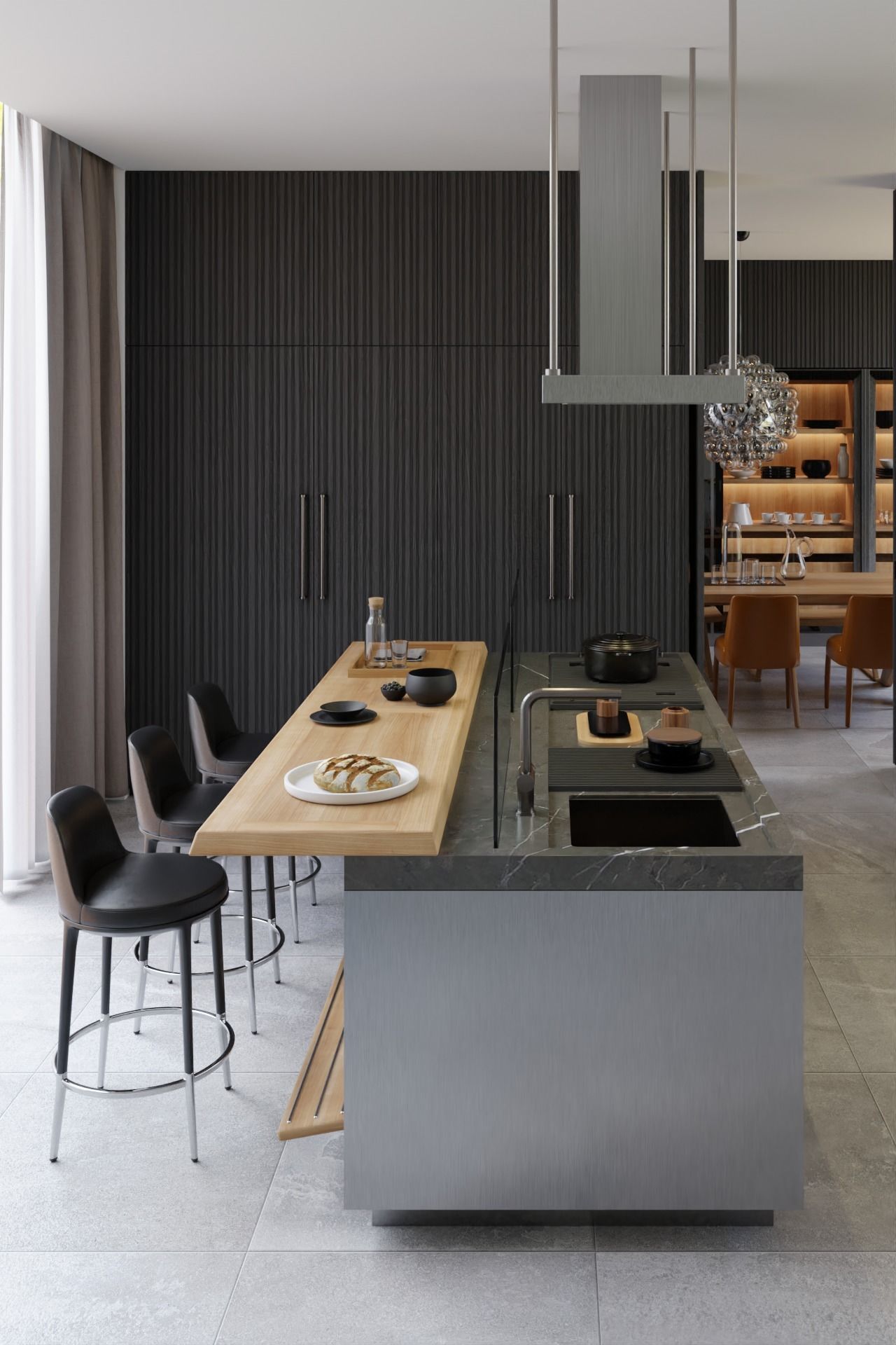 Arclinea - Italia - Double island modern kitchen 3D model | CGTrader