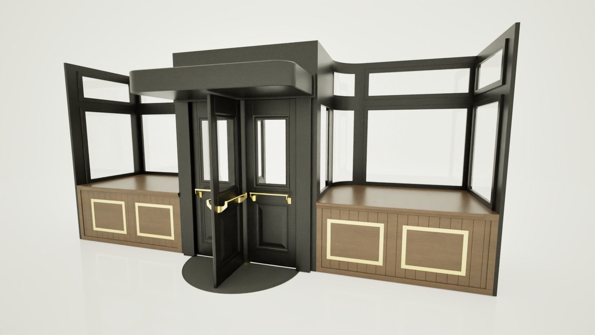 old english shop window 3D model | CGTrader