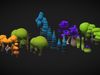 3D model Stylized tree asset pack VR / AR / low-poly | CGTrader