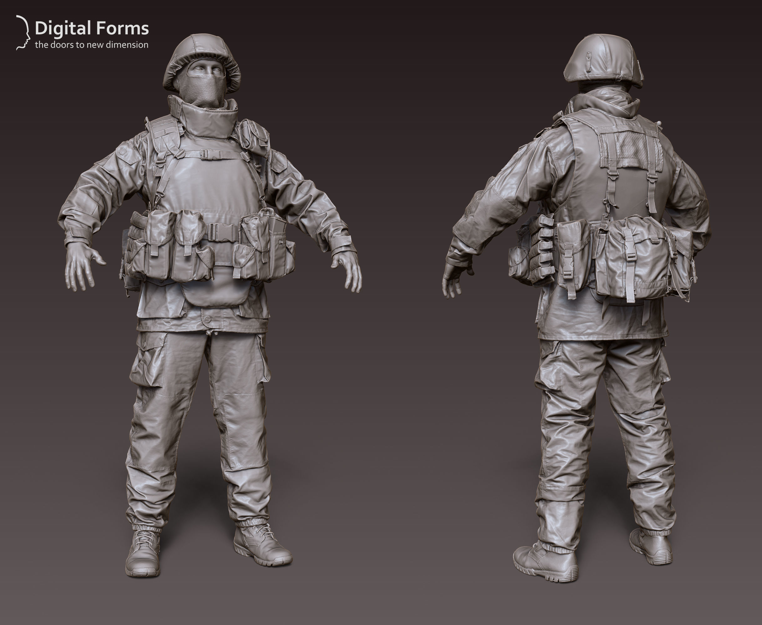 Russian soldier uniform 3D model | CGTrader
