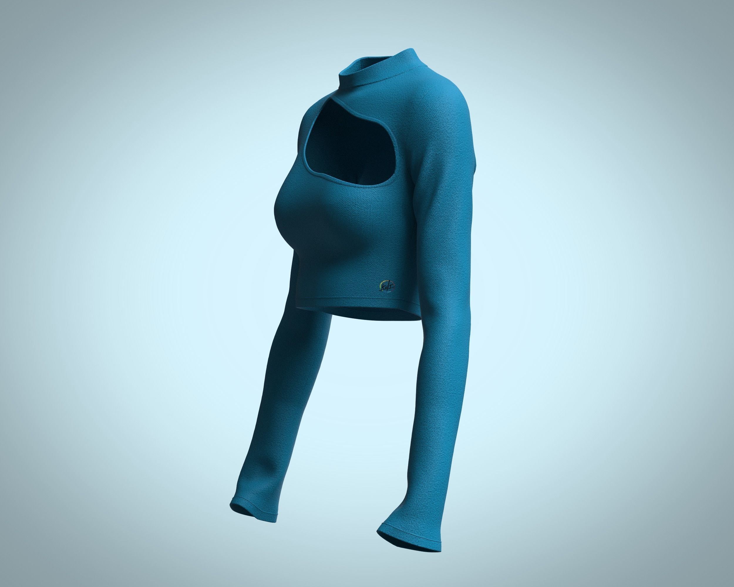 Girls Crop Tops 3D model | CGTrader