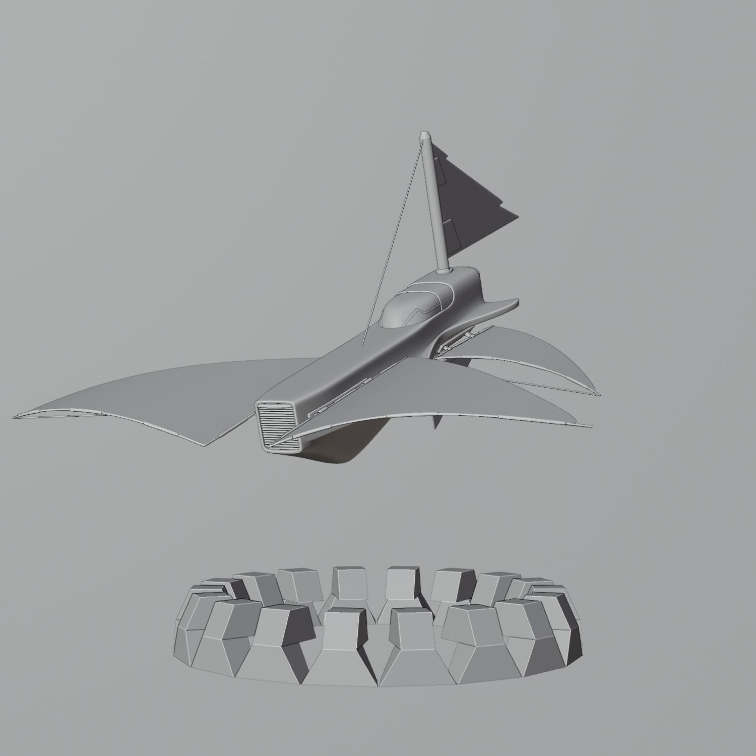 Spaceship Aircraft model with textures 3D model | CGTrader