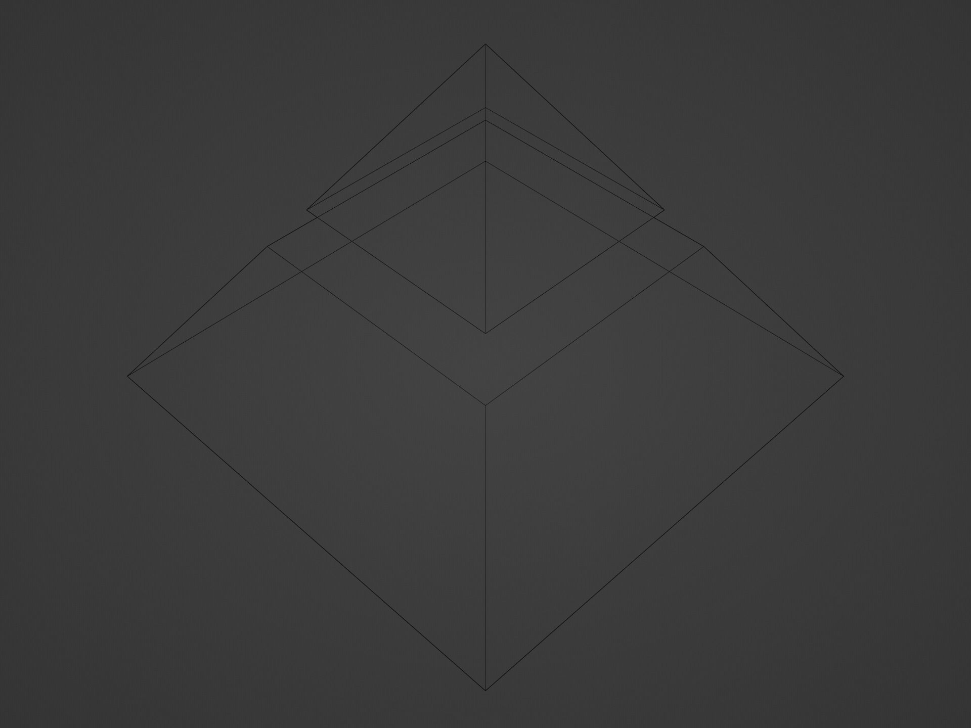 3D model Pyramid Separated into 2 Parts VR / AR / low-poly | CGTrader