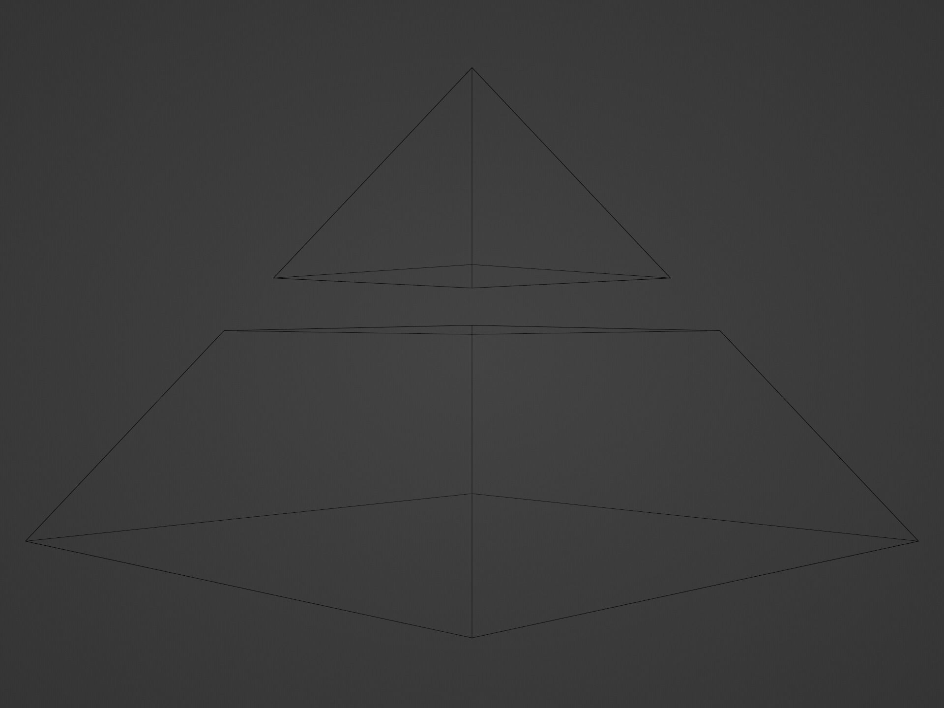 3D model Pyramid Separated into 2 Parts VR / AR / low-poly | CGTrader