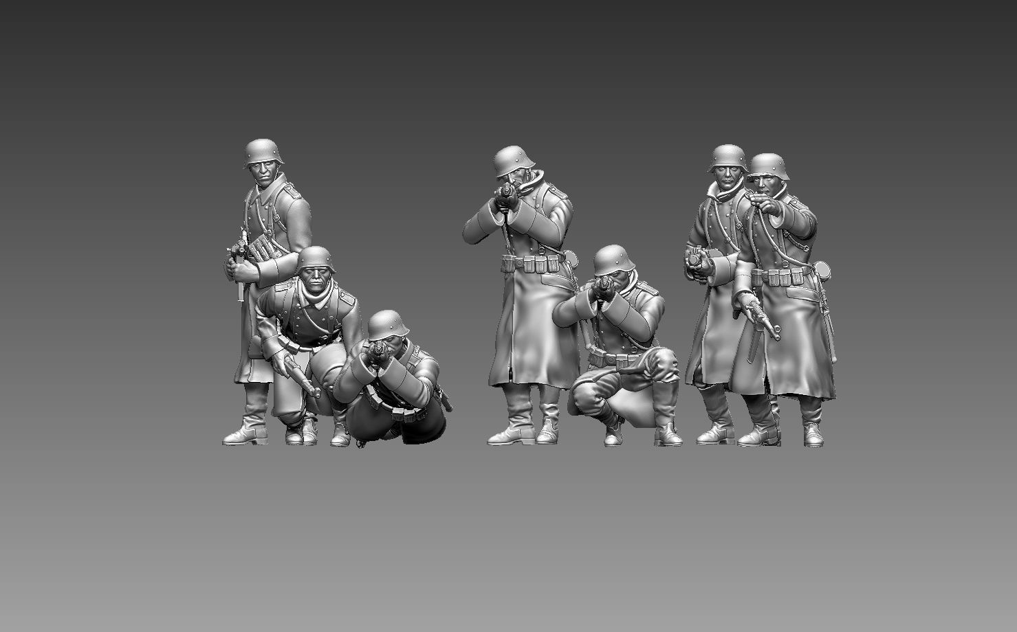 German soldiers 3D model 3D printable | CGTrader