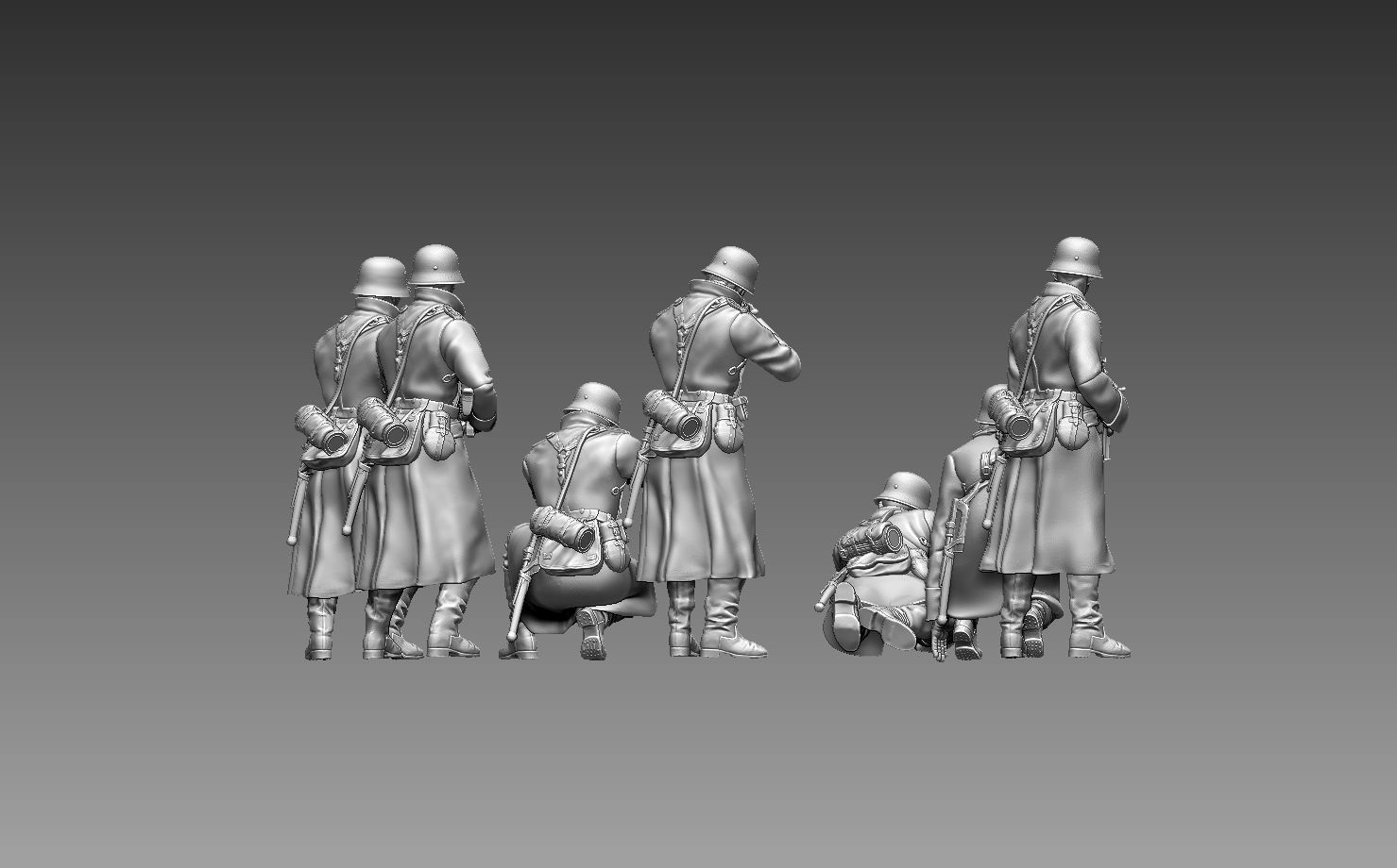 German soldiers 3D model 3D printable | CGTrader
