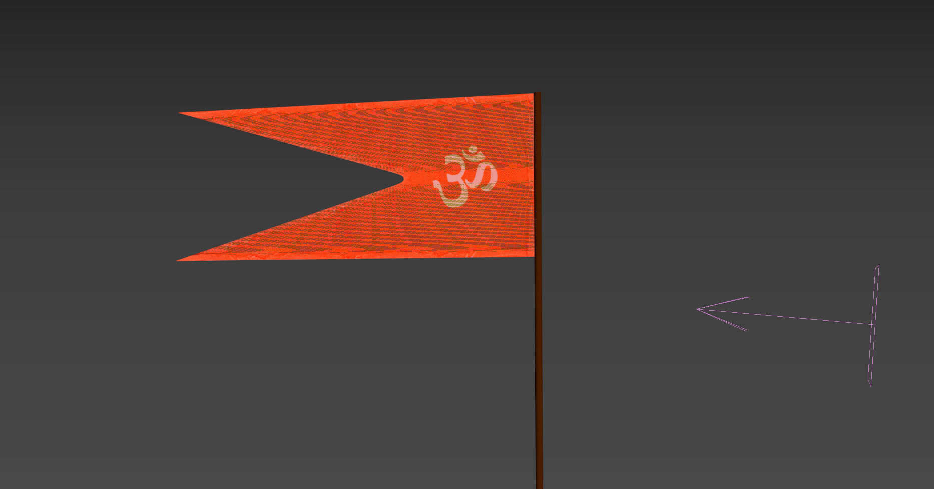 Om Flag 3D model | CGTrader