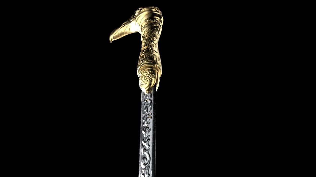 3D model Assassins Creed Syndicate Cane Sword VR / AR / low-poly | CGTrader