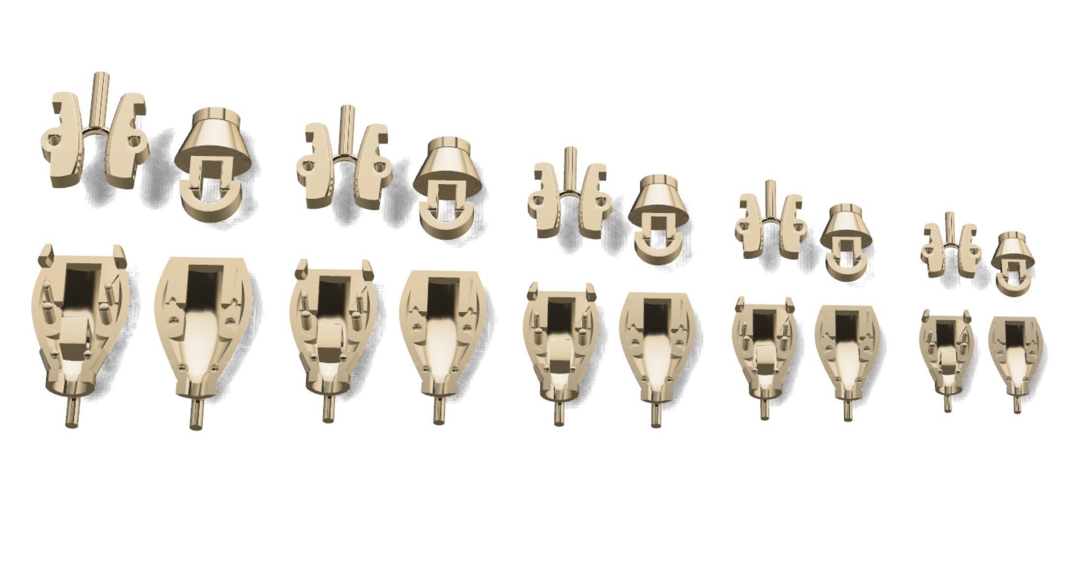 5 size New chain LOCK just STL 3D model | CGTrader