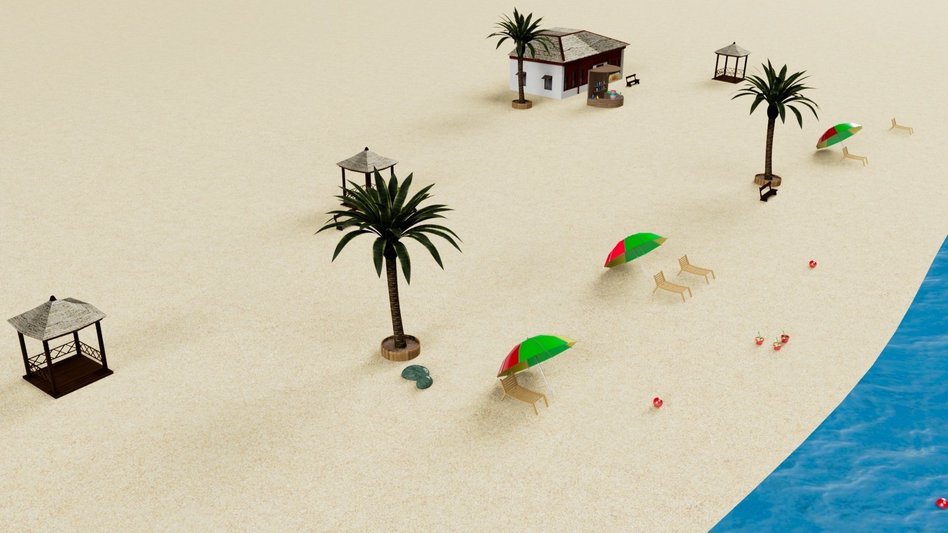 3D Beach house in desert 3D model | CGTrader