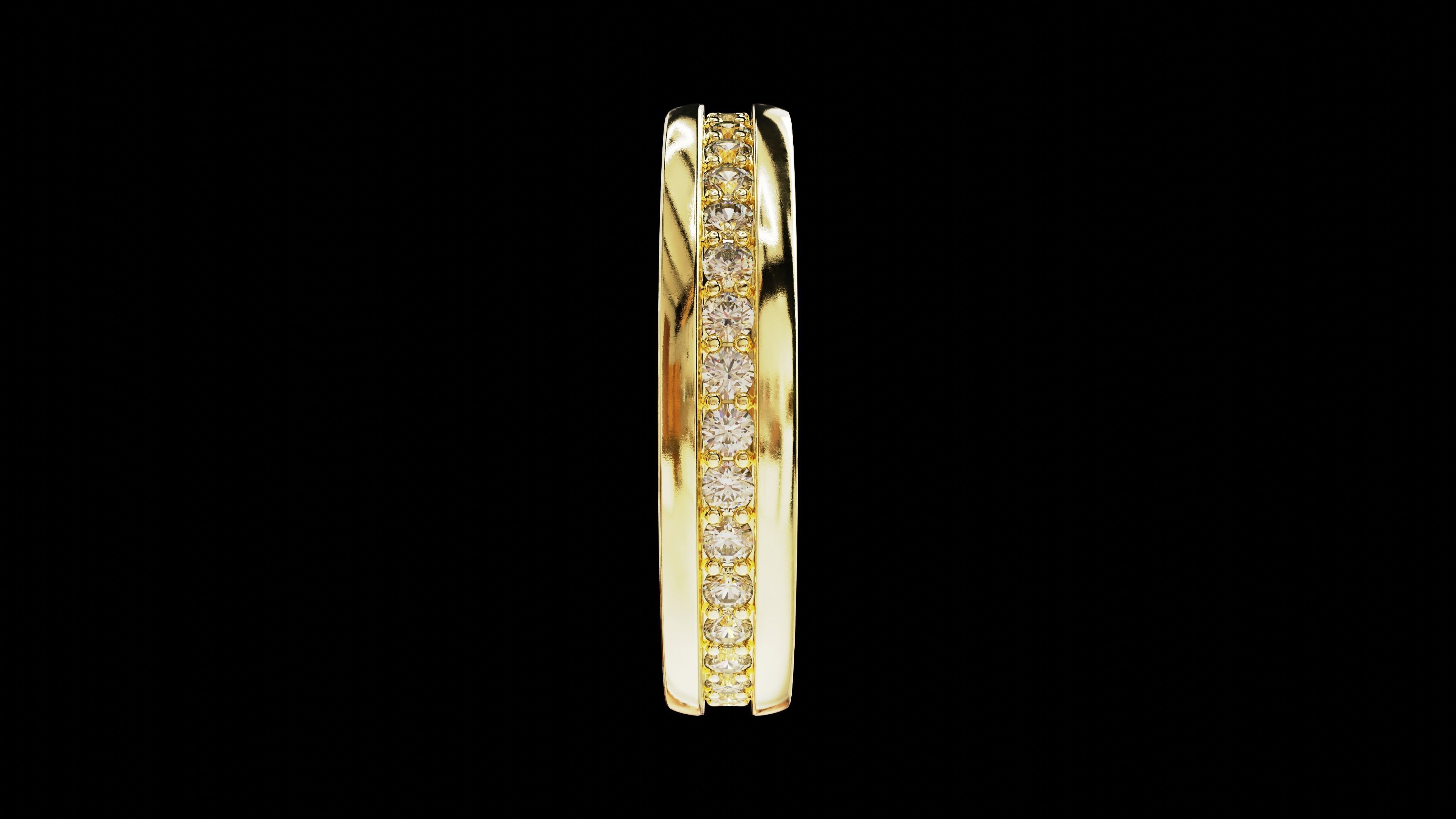 Eternity band classic ring with stone 3D model 3D printable | CGTrader