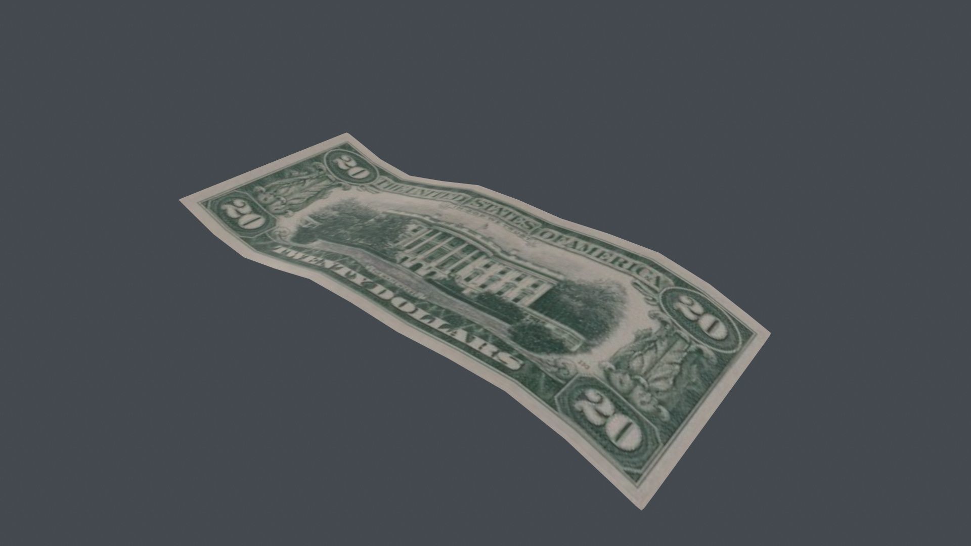 3D model 20 Dollar Bill 3D Model VR / AR / low-poly | CGTrader