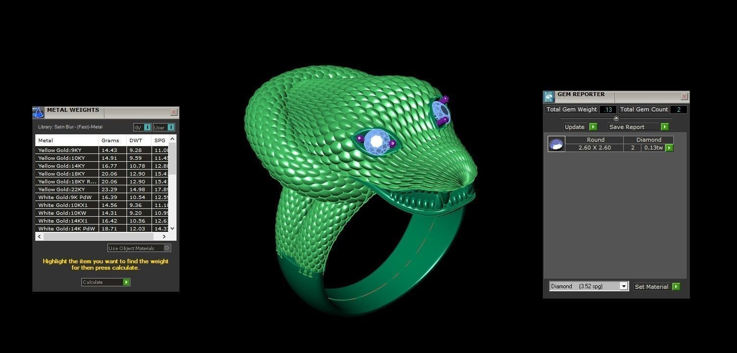 Cobra Snake Ring New Design Cad File 3D model | CGTrader