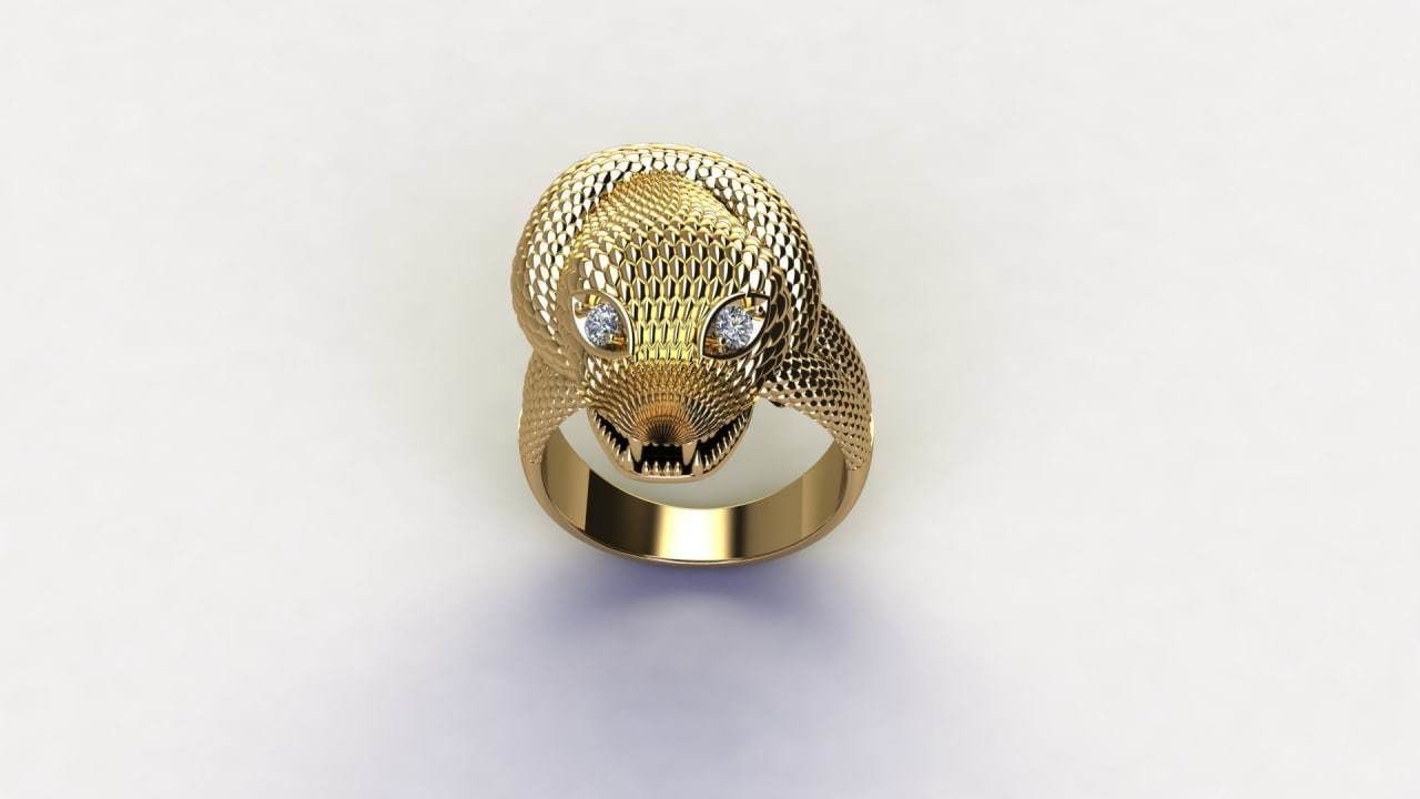 Cobra Snake Ring New Design Cad File 3D model | CGTrader