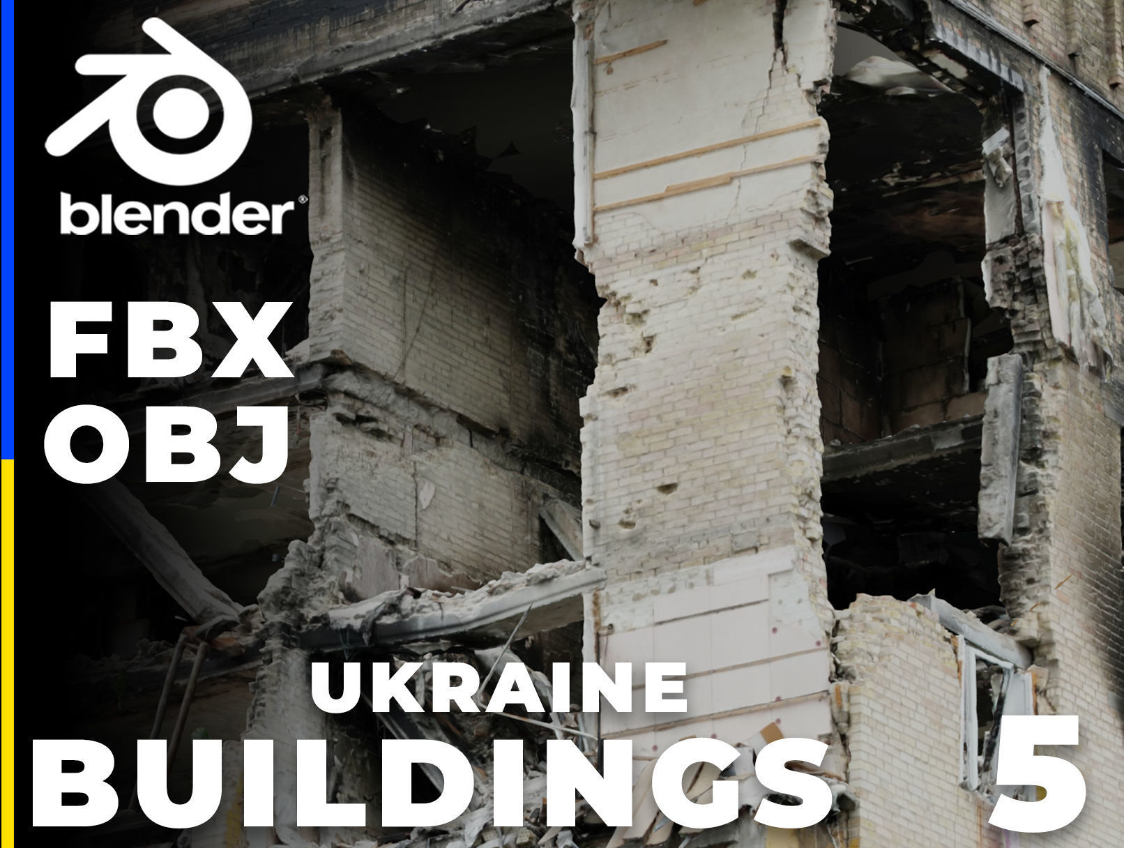 3D model SCANS from Ukraine Buildings set 5 VR / AR / low-poly | CGTrader