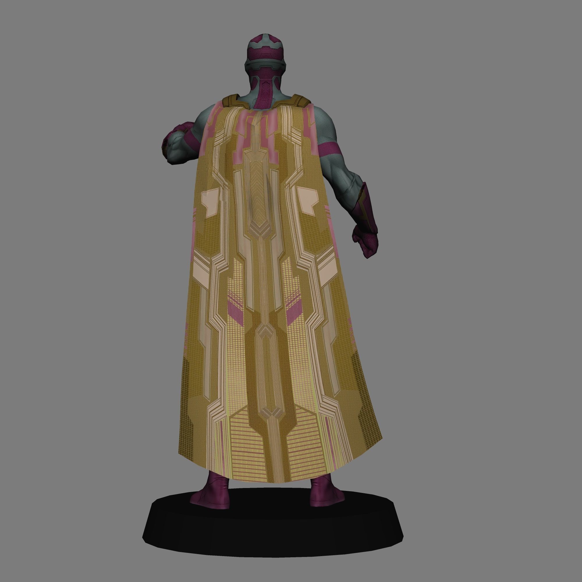 Vision Avengers Infinity War LOW POLY 3D model 3D printable | CGTrader