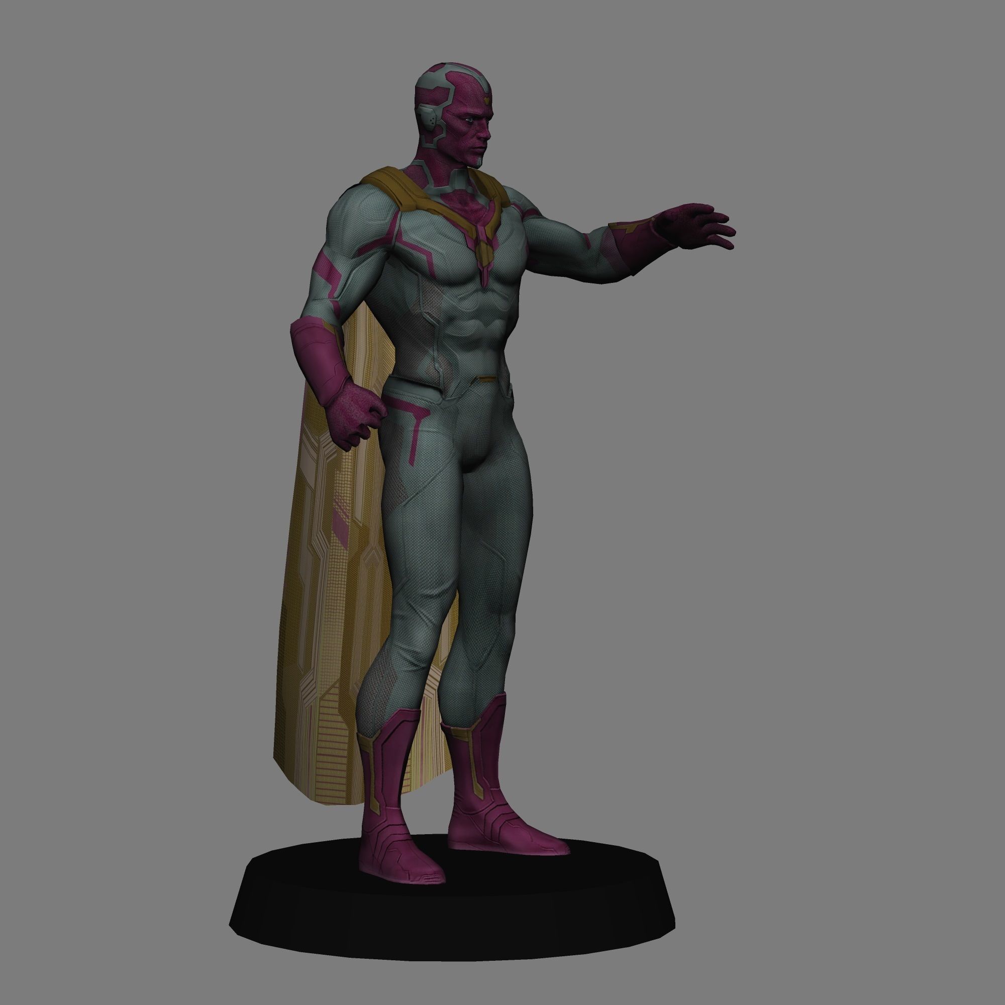 Vision Avengers Infinity War LOW POLY 3D model 3D printable | CGTrader
