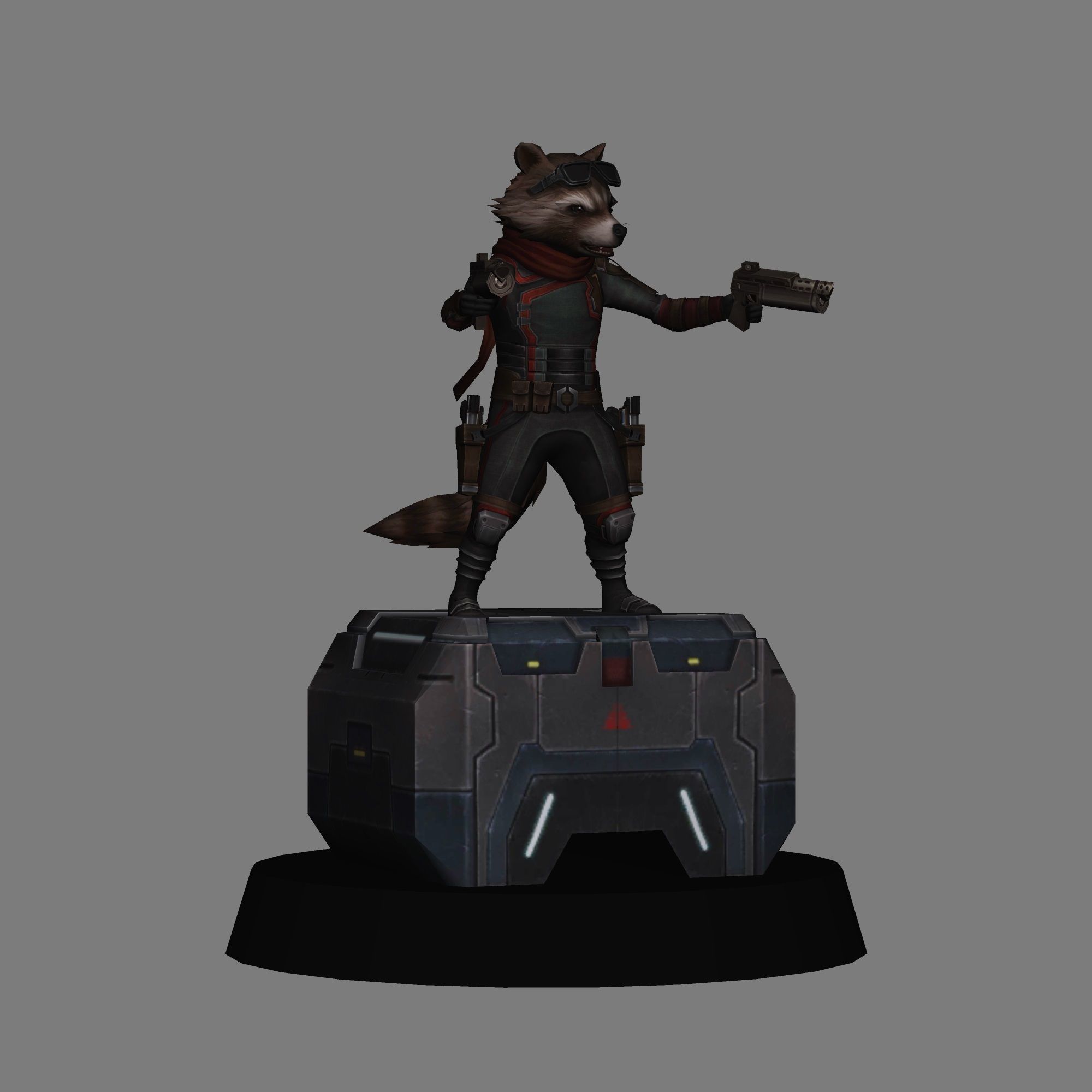 Rocket Raccon Avengers Endgame LOW POLY 3D model 3D printable | CGTrader
