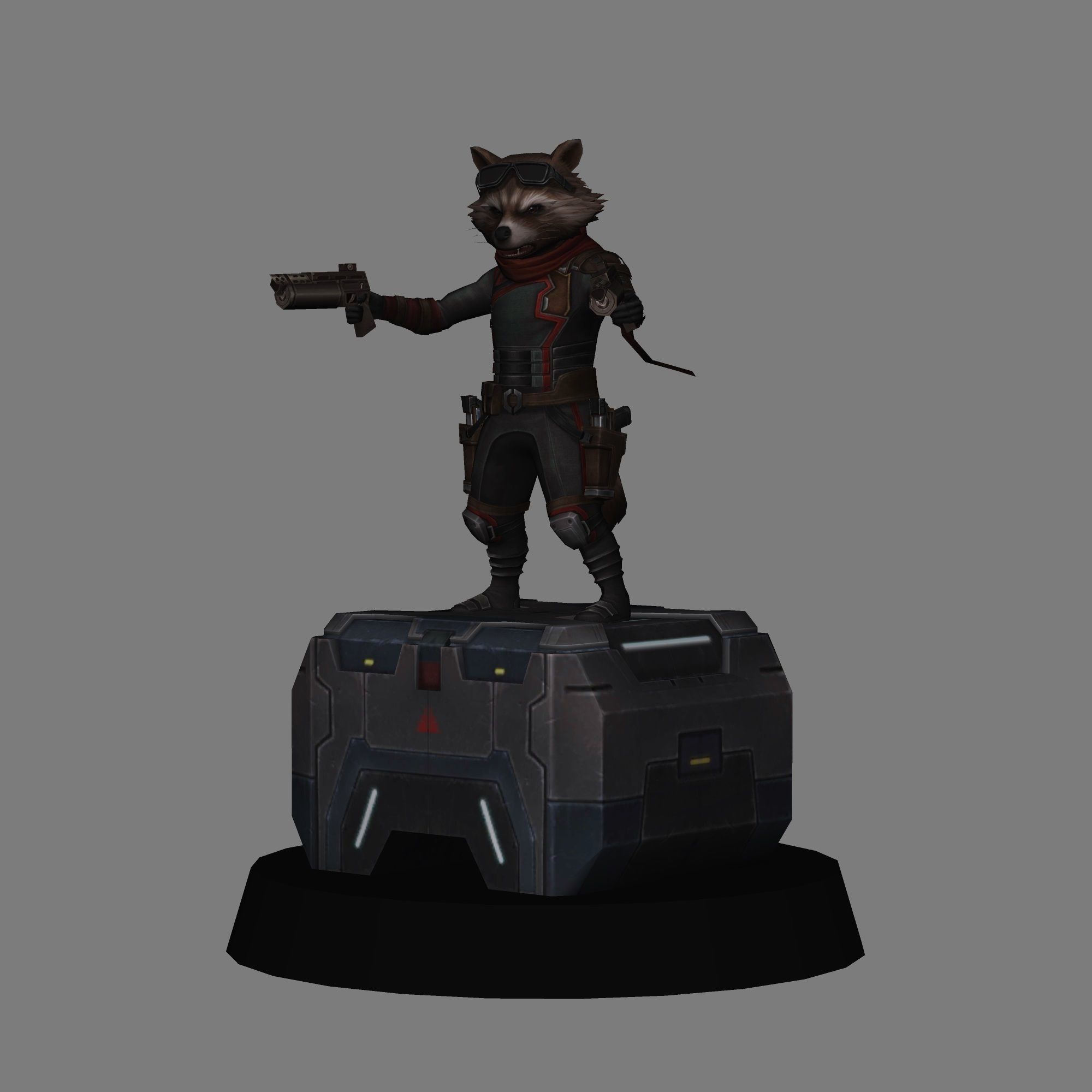 Rocket Raccon Avengers Endgame LOW POLY 3D model 3D printable | CGTrader