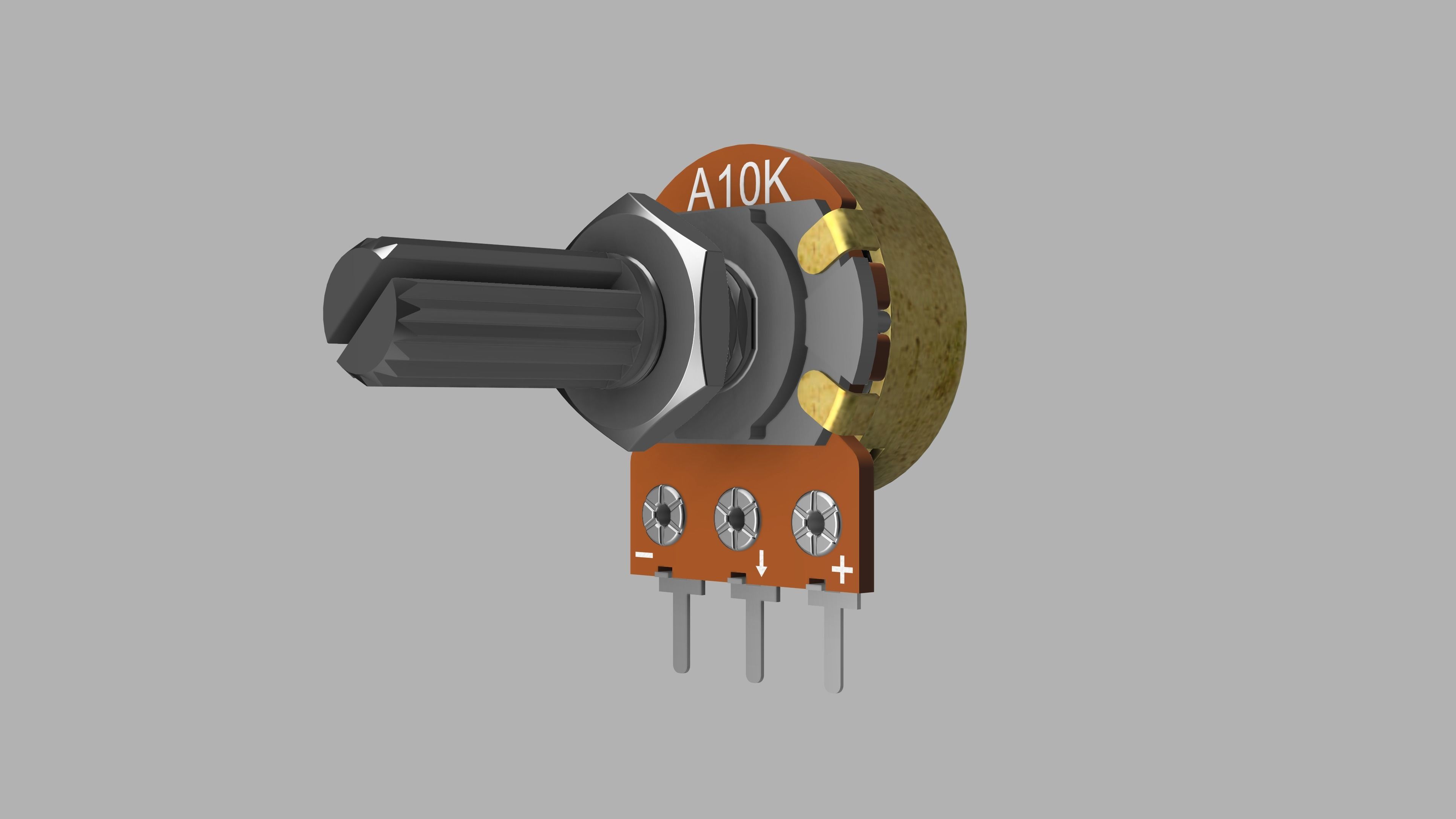 10K Potentiometer without PCB Board 3D model 3D printable | CGTrader