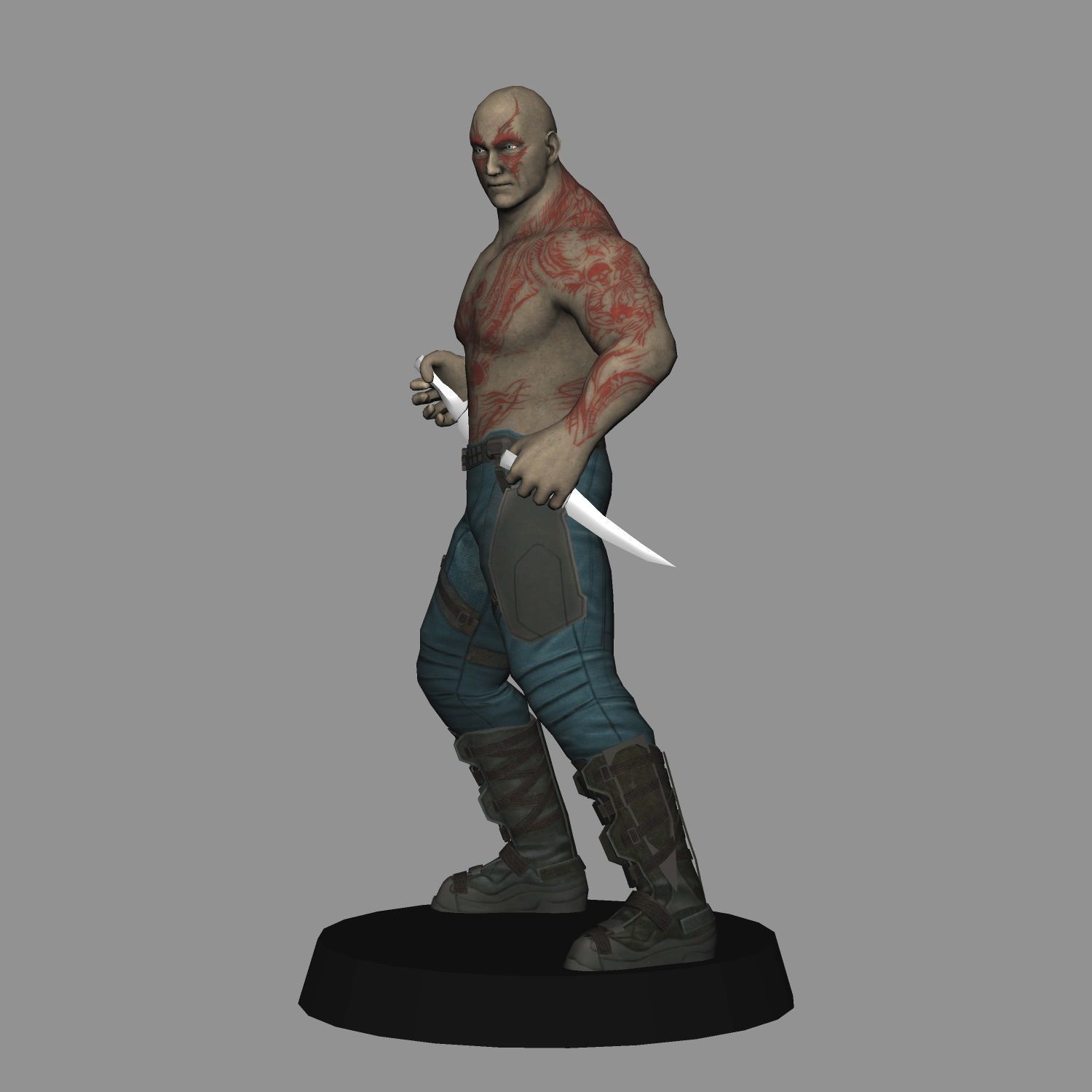 Drax Avengers Endgame LOW POLY 3D model 3D printable | CGTrader
