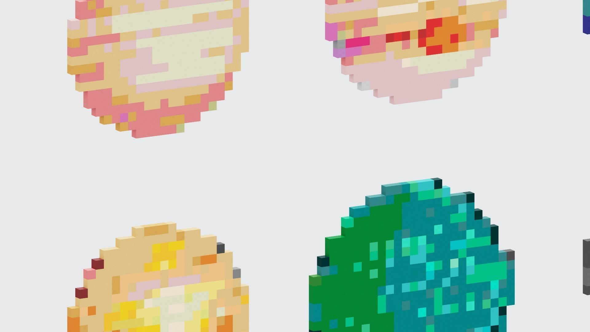 3D model Pixel Planet Pack VR / AR / low-poly | CGTrader