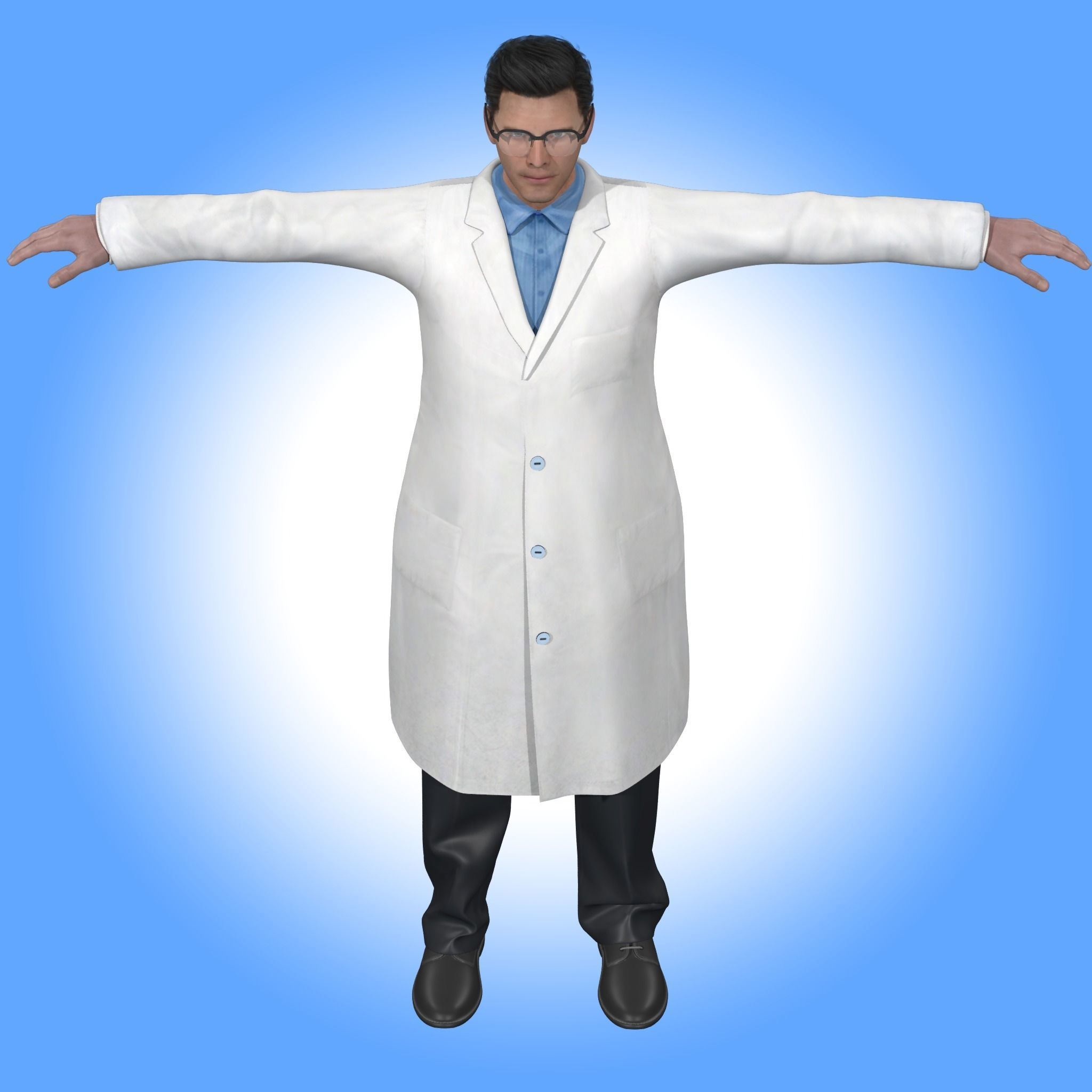 Scientist Doctor Rig 3D model rigged | CGTrader