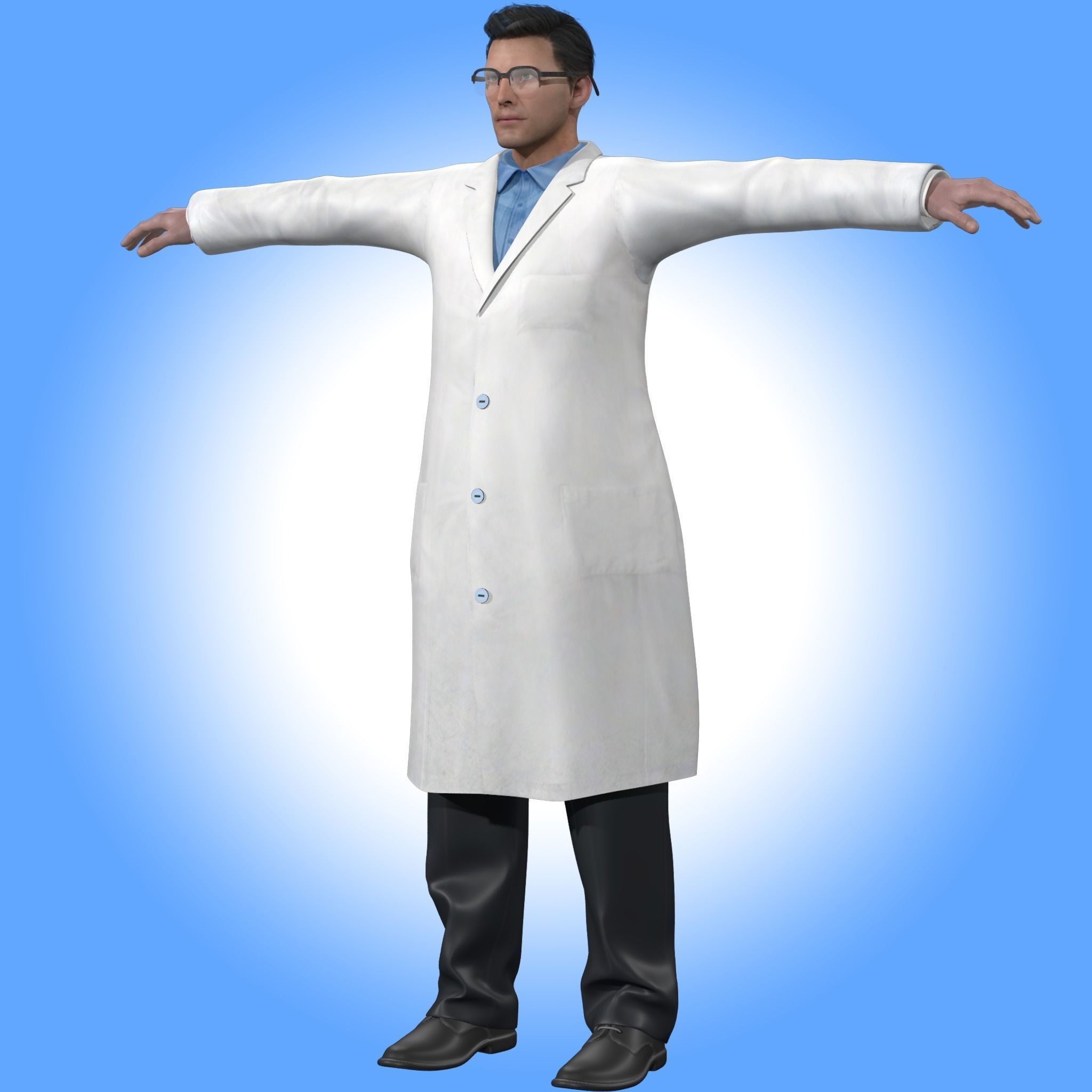 Scientist Doctor Rig 3D model rigged | CGTrader