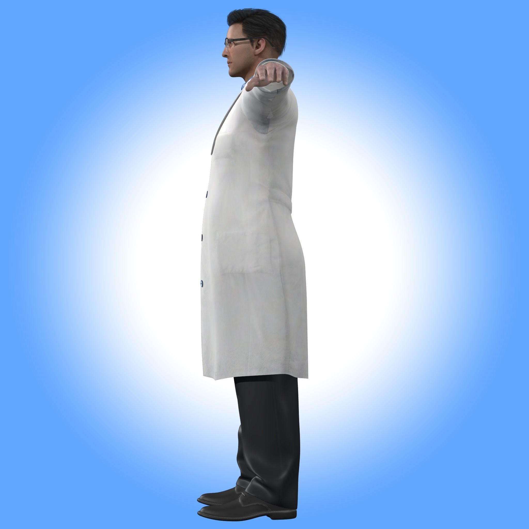 Scientist Doctor Rig 3D model rigged | CGTrader